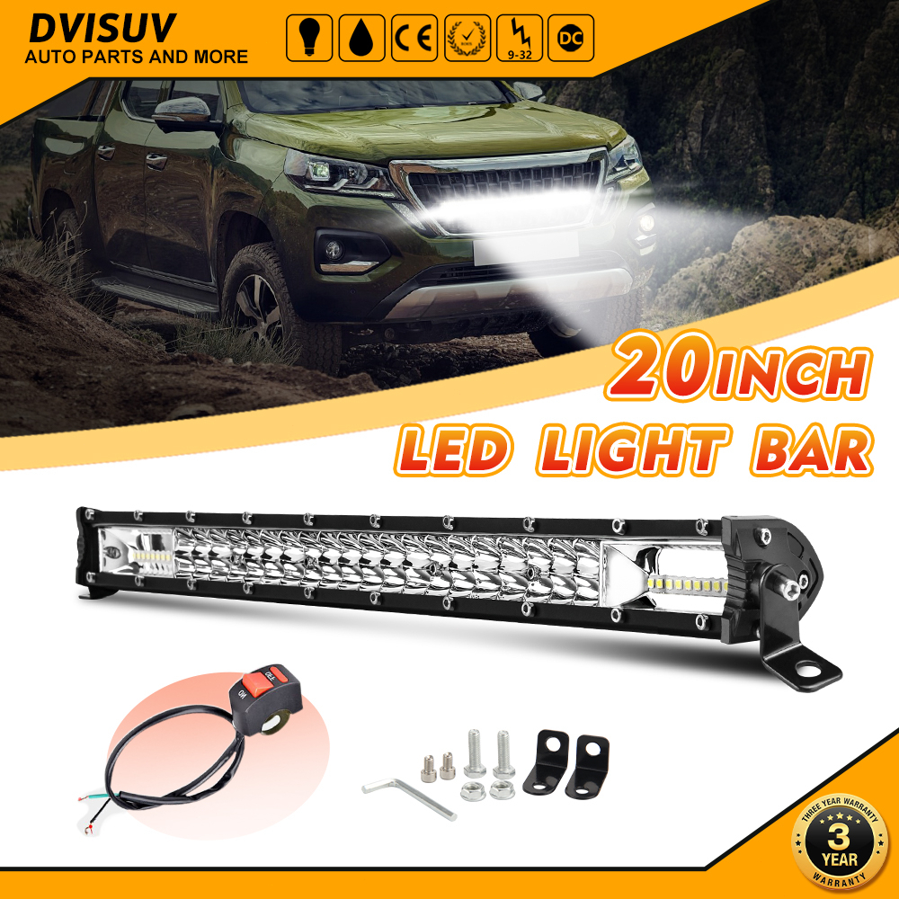 20" Dual Row Car Auxiliary Light Spot Flood Combo Driving Beam for 4x4 ...
