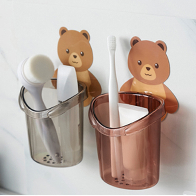 Toothbrush Holder Toothpaste Storage Rack Shaver Tooth Brush Dispenser ...