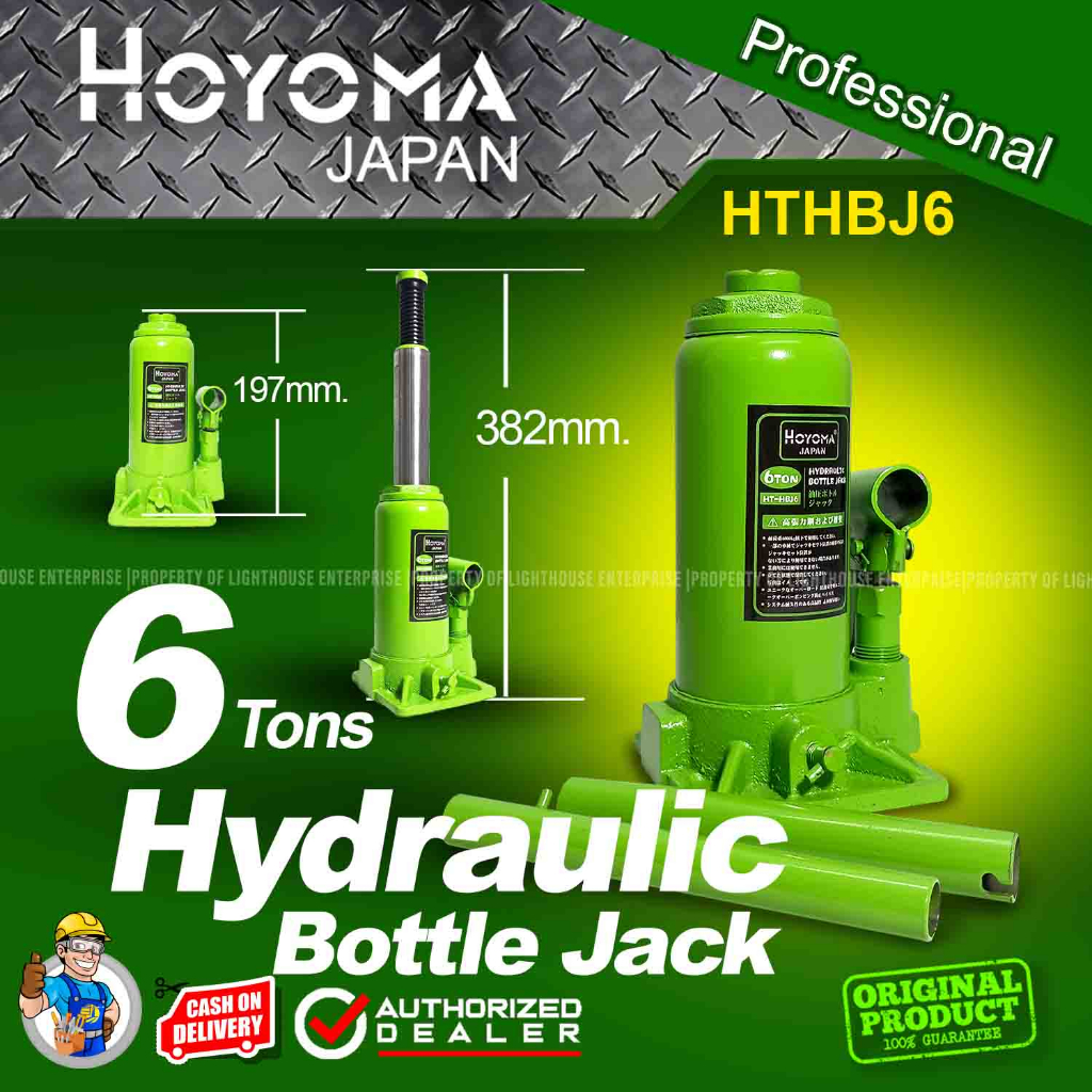 HOYOMA Japan Hydraulic Bottle Jack (2TONS,4TONS,6TONS,10 TONS,15TONS,20 ...