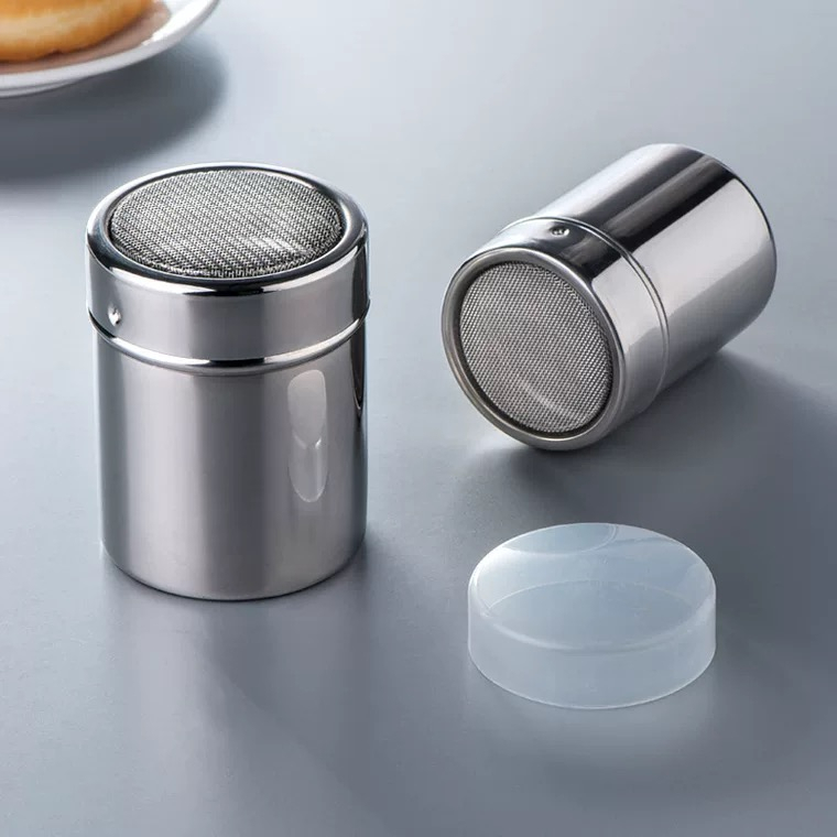 Stainless Powder Net Jar Large 250ml Steel for Kitchen baking shop home ...