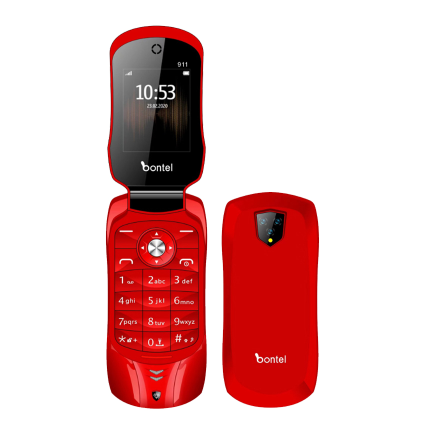 TELEGO Bontel 911 Flip Mobile Phone 1000mAh Dual Sim Keypad Phone ...