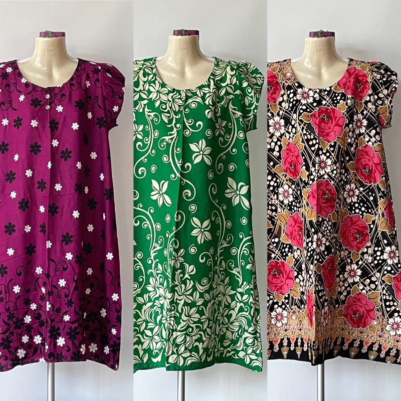 pambahay daster with sleeves L A,B,C | Shopee Philippines