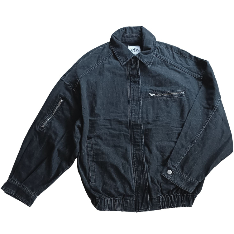 Z* ra Ladies Black Denim Jacket Original Overrun | Shopee Philippines