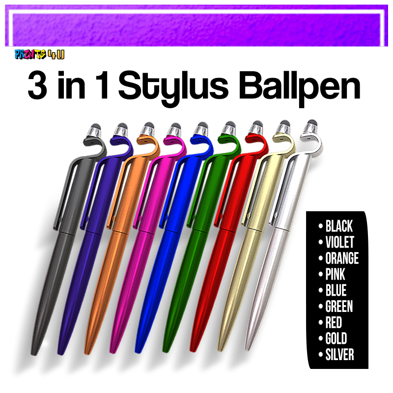5pcs 3in1 Multi-Function Stylus Ball Pen Cellphone Stand Touch Screen Nb Ballpen | Shopee ...