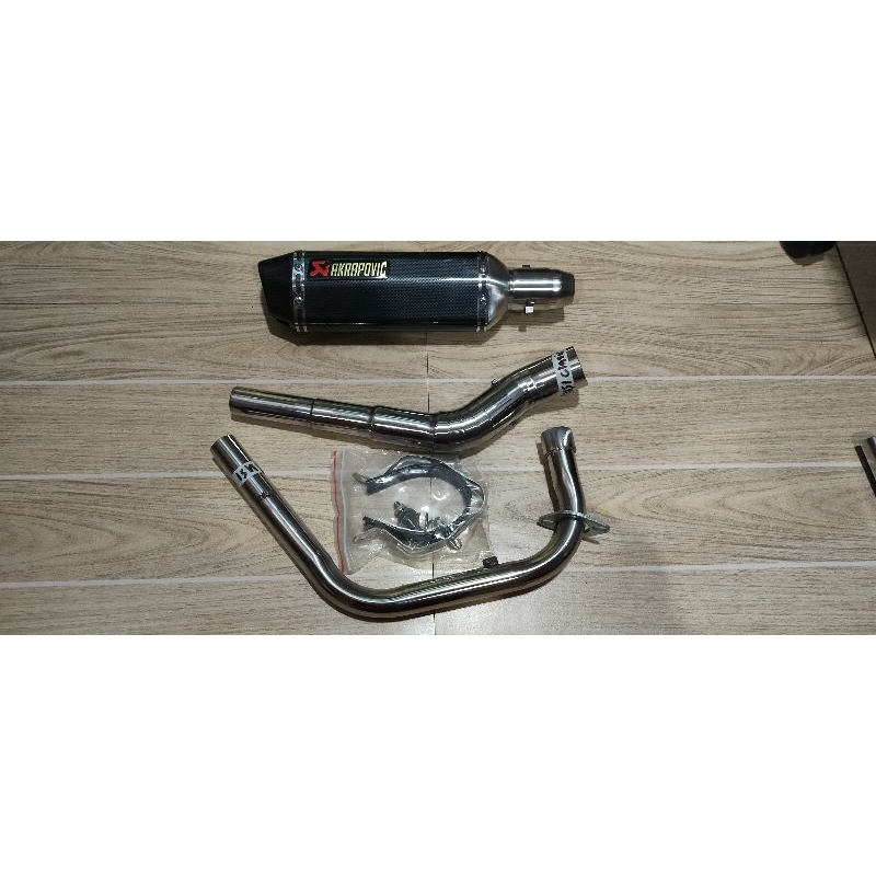 RUSI CLASSIC 250i TITAN 250 FI FULL EXHAUST SYSTEM AKRAPOVIC | Shopee ...