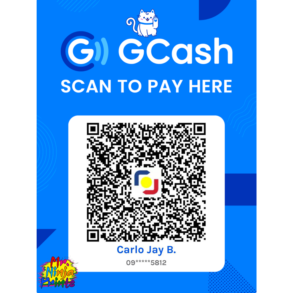 Gcash QR Code On Sintra Board Tabletop/Standee Or Adhesive Scan To Pay ...
