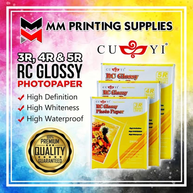 GLOSSY PHOTO PAPER (230gsm) - CUYI | MM Graphix | Shopee Philippines
