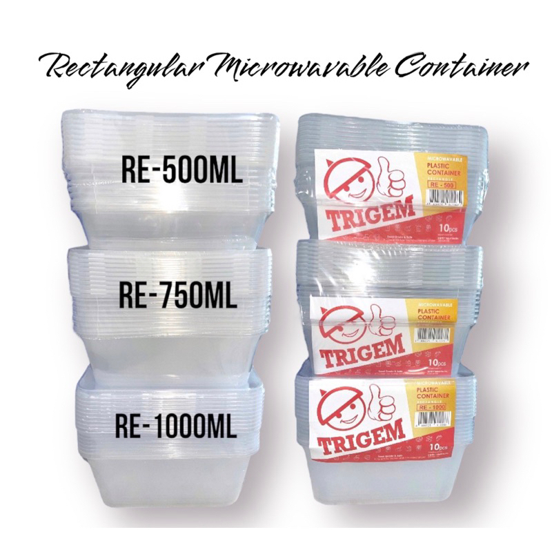 Clear Microwavable Food Containers (Rectangular & Round) | Shopee ...