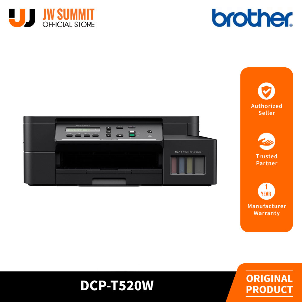 Brother DCP-T520W Ink Tank Printer 3-in-1 Multifunction with Wireless ...