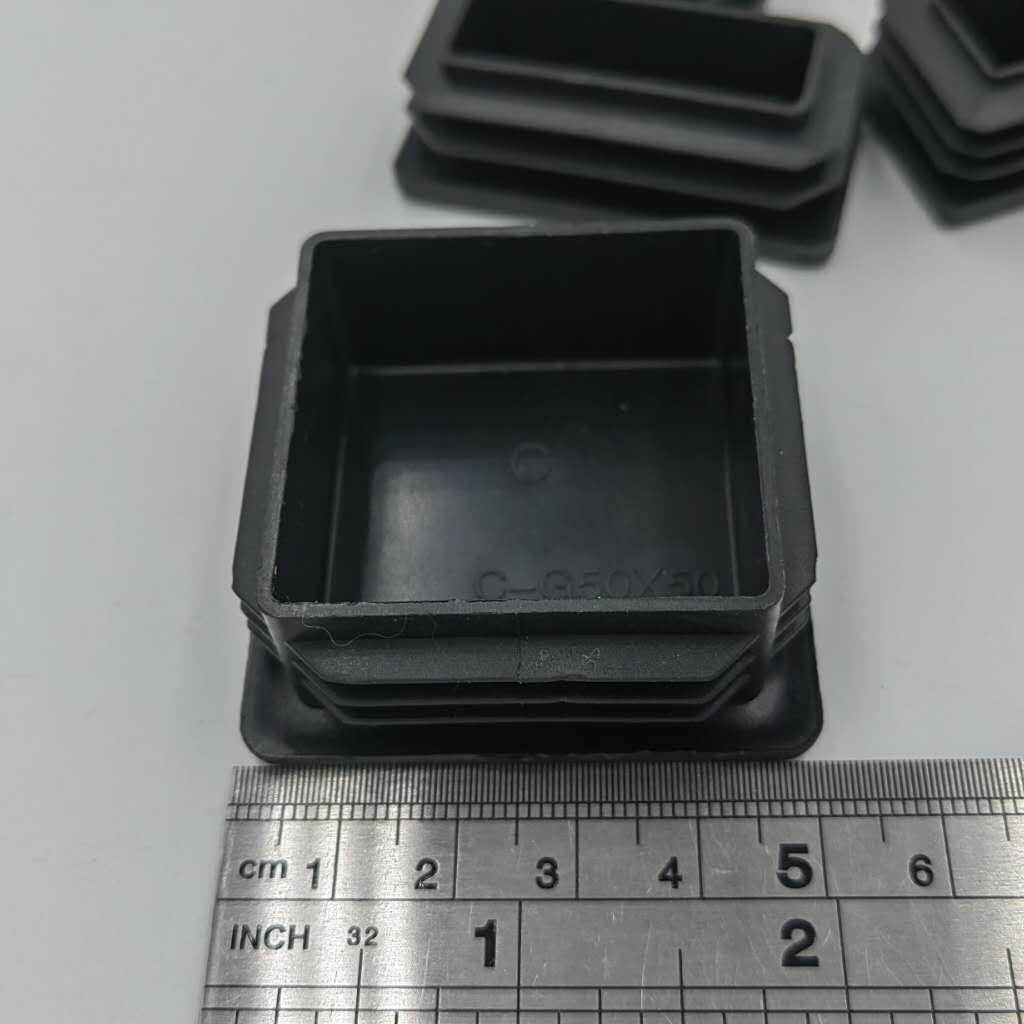 1PCS Heavy Duty Black Rubber Cover Footing Tube Insert Plastic rubber ...