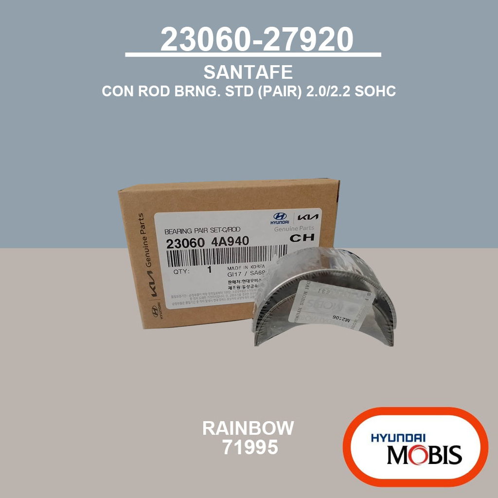 CON ROD BRNG. STD (PAIR) 2.0/2.2 SOHC for HYUNDAISANTAFE[MOBIS ORIGINAL ...