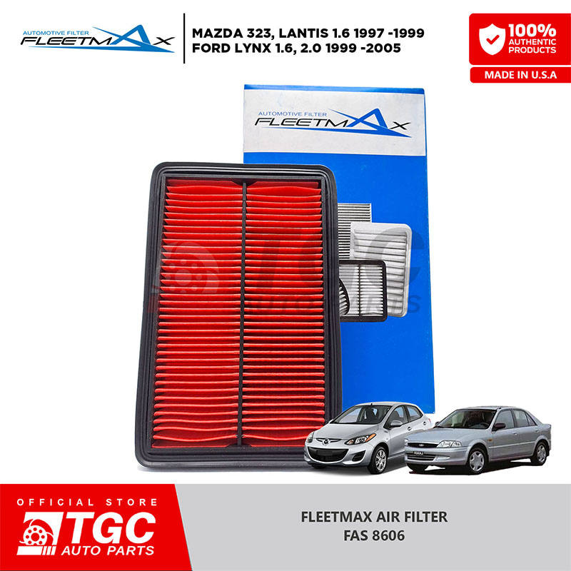 Fleetmax Air Filter MAZDA 323, LANTIS 1.6 1997 -1999 FORD LYNX 1.6, 2.0 ...