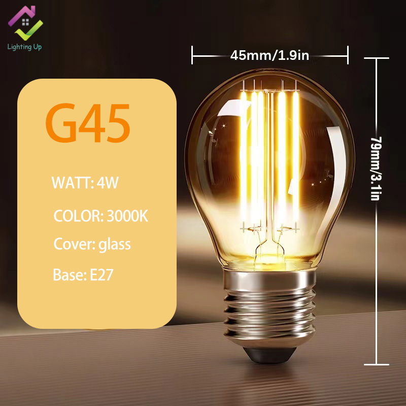 Edison Bulb Light 1W 2W 4W 8W Equivalent to 40W LED Filament Bulb E27 ...