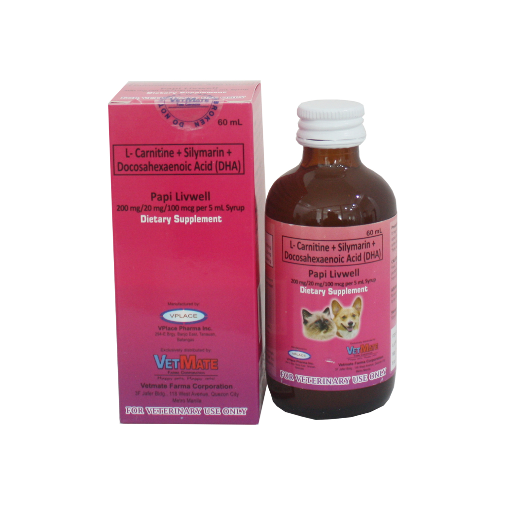 Papi Livwell Syrup (Dietary Supplement) for Dogs & Cats 60ml | Shopee ...