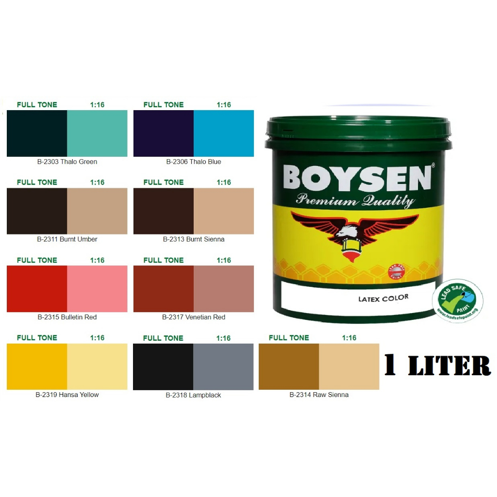 BOYSEN ACRY COLOR 1 LITER | WATER BASE PAINT FOR CEMENT / CONCRETE ...