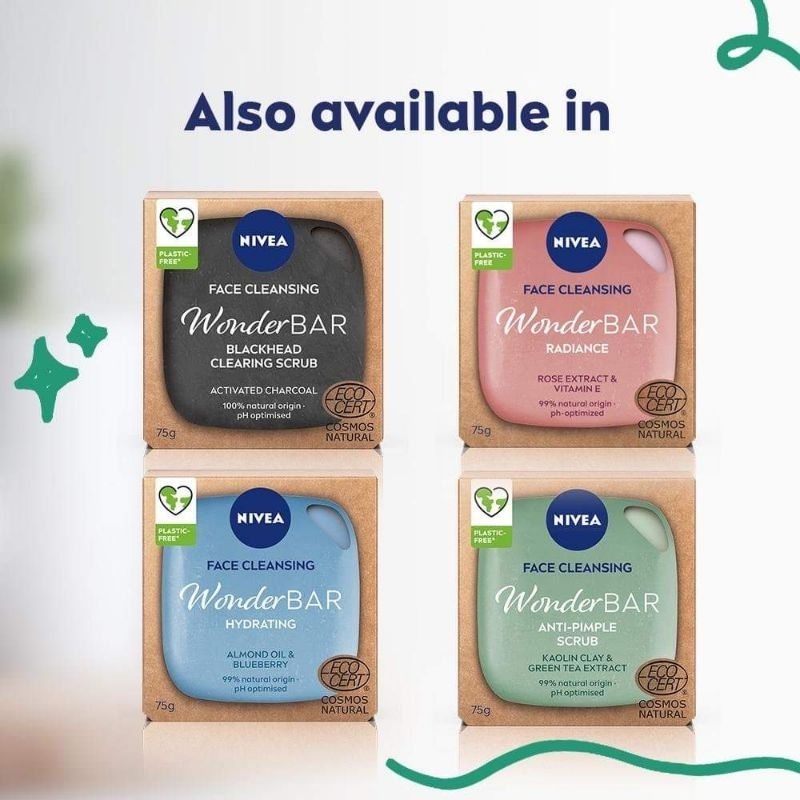 NIVEA FACE CLEANSING WONDER BARS HYDRATING/ANTI PIMPLE / BLACKHEAD AND ...