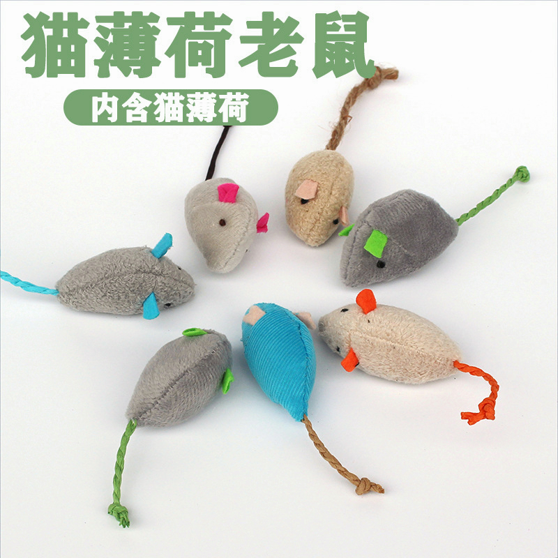 New Cat Toy Plush Mouse Cat Toy Herb Mouse Scratch Resistance Cat Mint ...