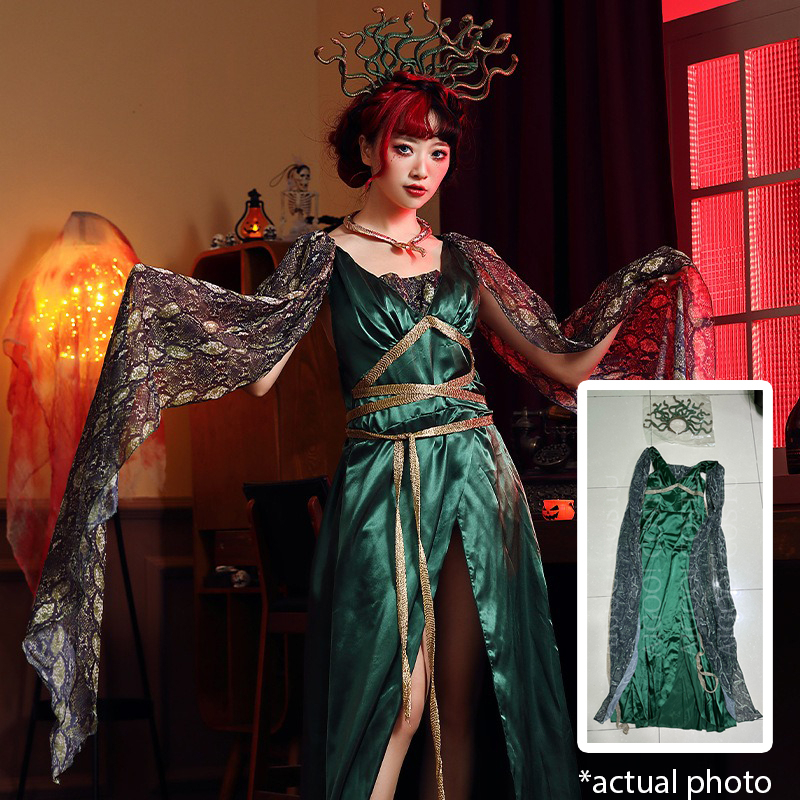 Medusa Cosplay Costume for Women Greek Goddess for Adult Females ...