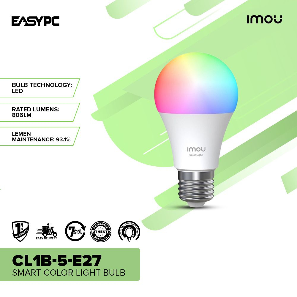 Imou CL1B-5-E27 Smart Color Light Bulb | Shopee Philippines