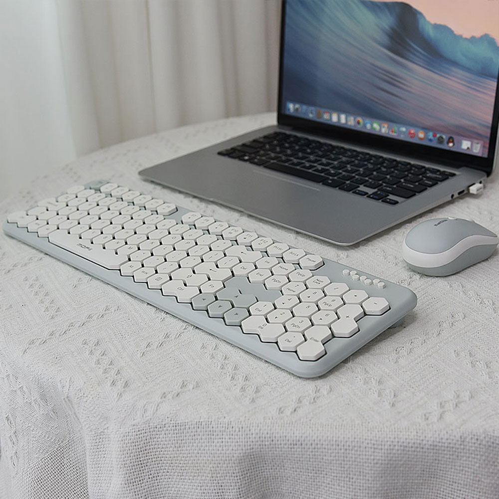 MOFii Honey S Cute Fashion Wireless Office Rhombus Keyboard and Mouse ...
