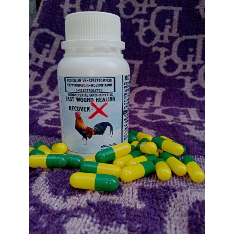recover X gamot sa sugat ng manok with vitamins(60pcs) | Shopee Philippines