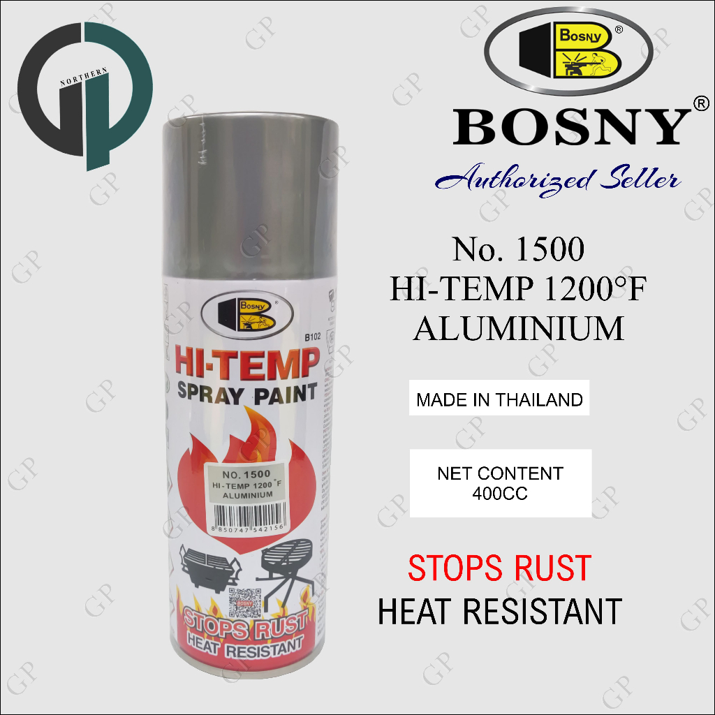 Bosny HI-TEMP 1200F Spray Paint #1500 ALUMINUM 400ml - GPNorthern ...