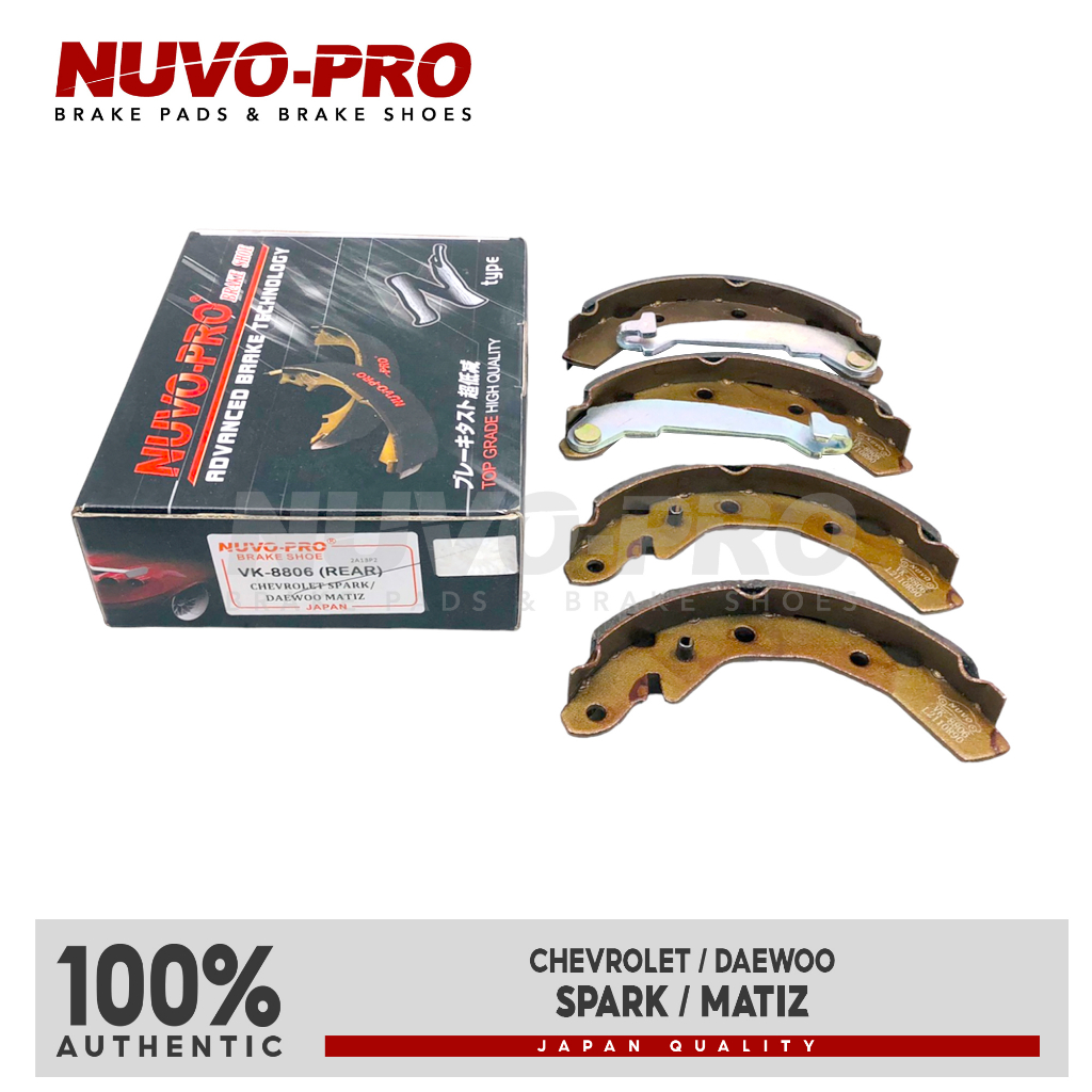 Nuvo-Pro Rear Break Pads Daewoo Matiz / Chevrolet Spark VK-8806 1 Set ...