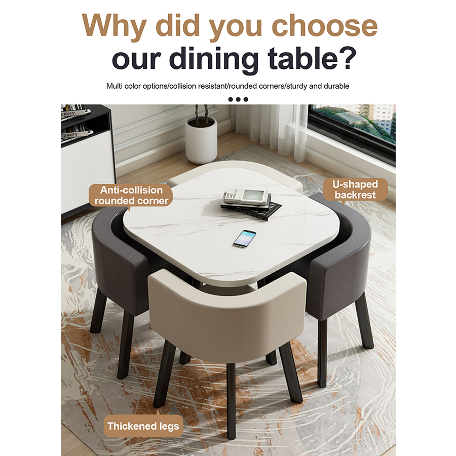 MC Diameter 80CM + four stools office leisure small round table ...