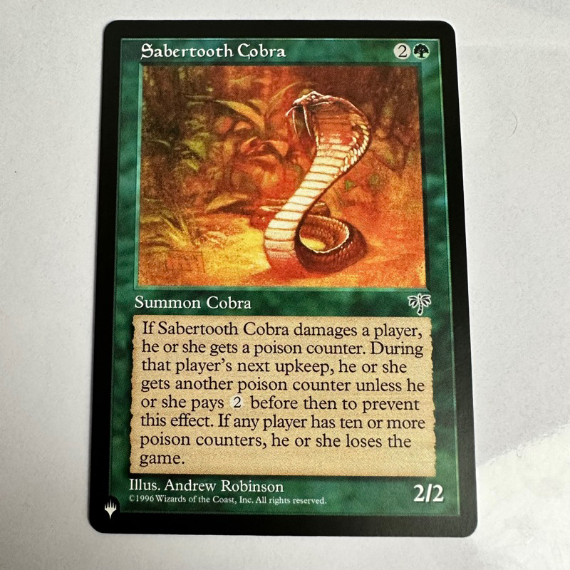 SABERTOOTH COBRA | GREEN | MTG MAGIC THE GATHERING | Shopee Philippines