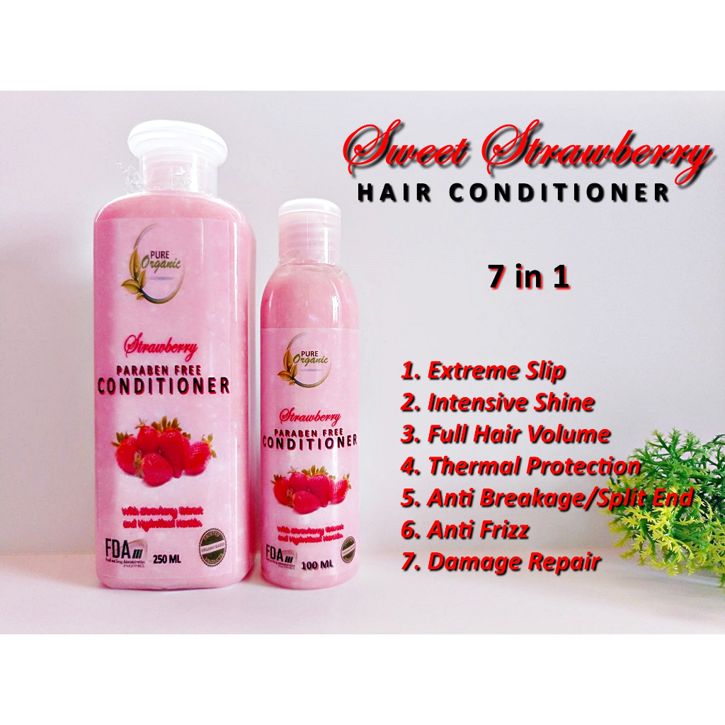 Luxurious Strawberry Hair Conditioner with Keratin by Pure Organic ...