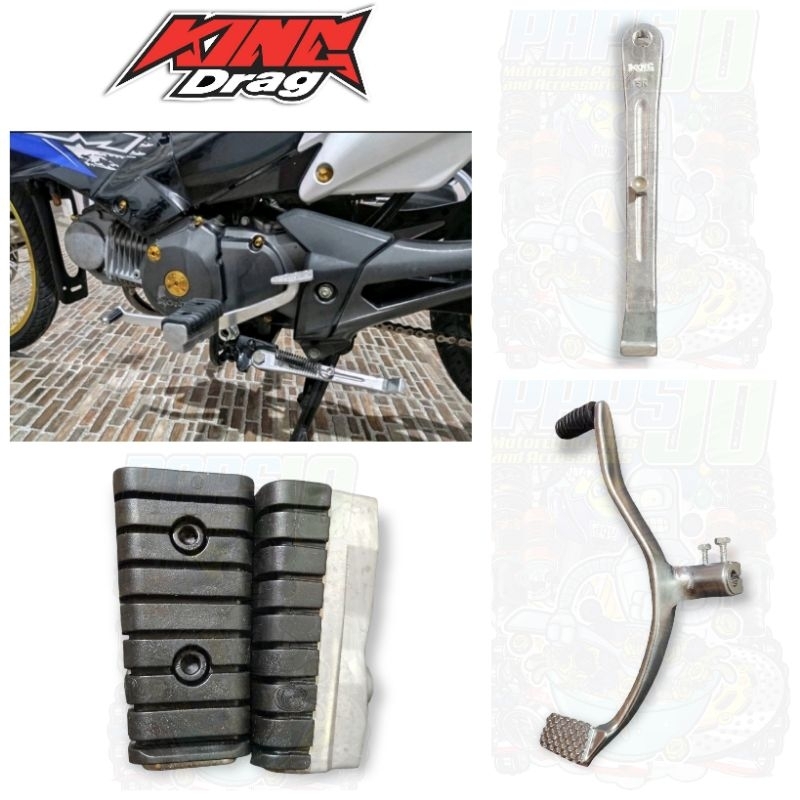 KING DRAG ALLOY GEAR SHIFT PEDAL, DRIVER FOOTREST WAVE125/XRM/RS/WAVE ...