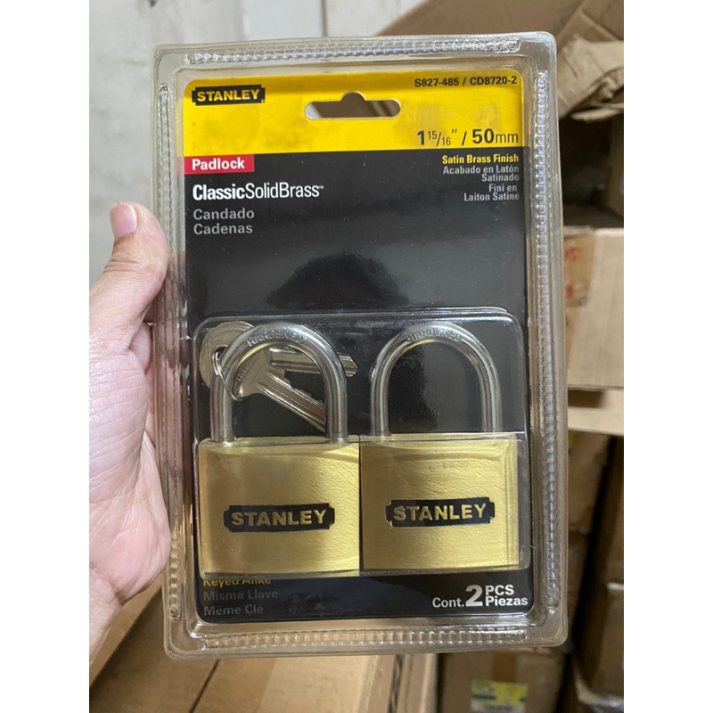 Stanley Solid Brass Padlock 50mm (2pcs/set) #82-7485 Made in Taiwan ...