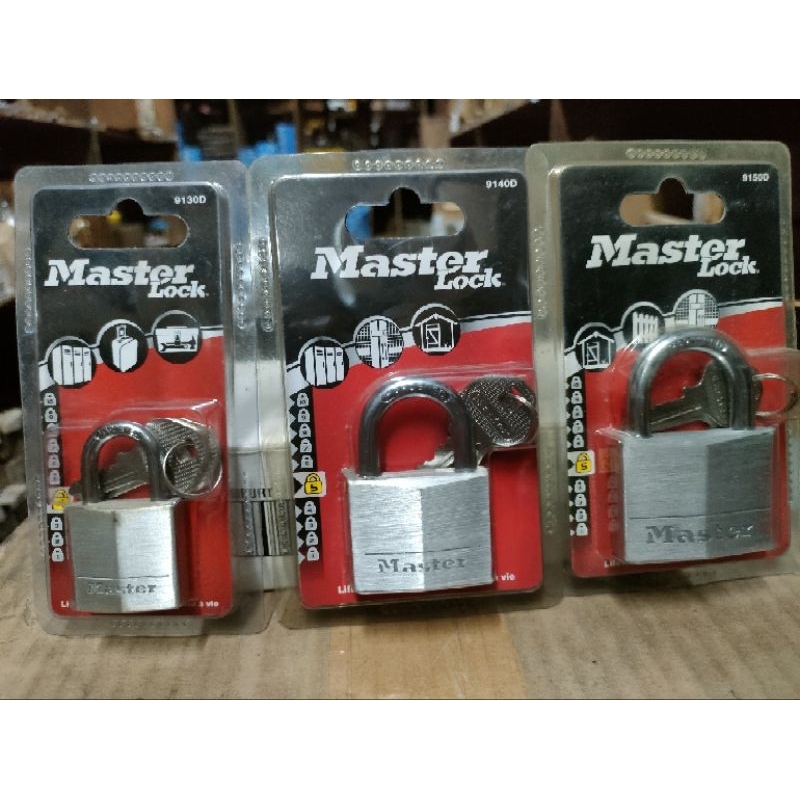 Master Lock Solid Aluminum Body Padlock 30mm 9130D , 40mm 9140D , 50mm ...