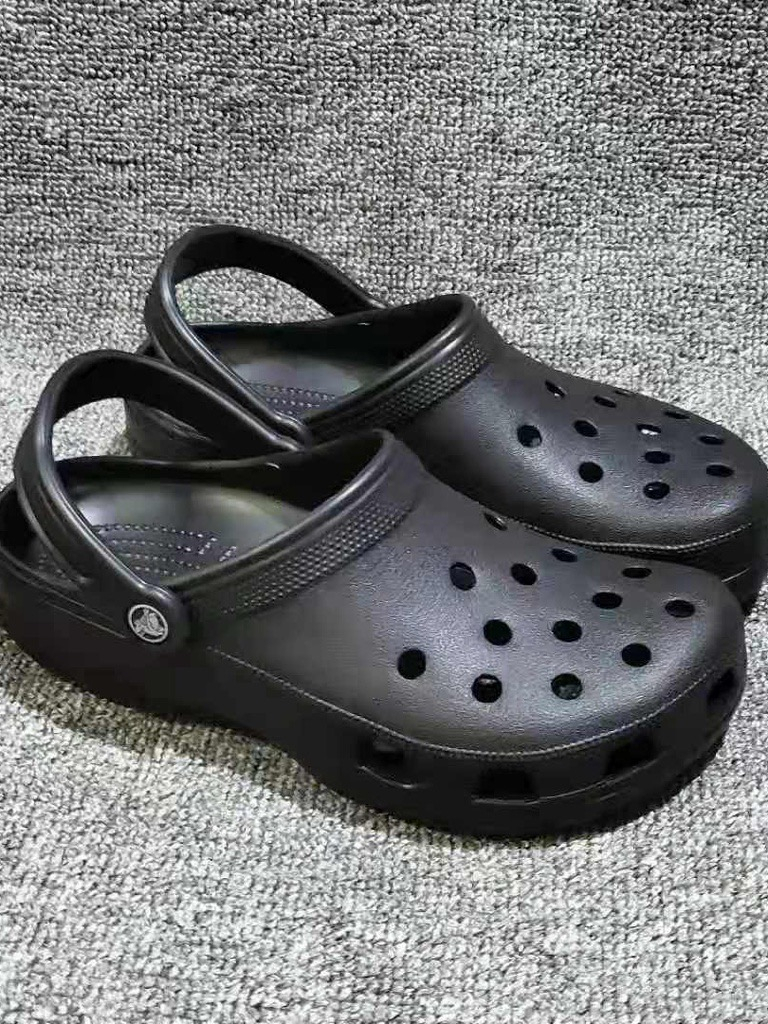 Crocs Men's Solid Color Clogs Non-Slip Flat Sandals Men's and Women's ...