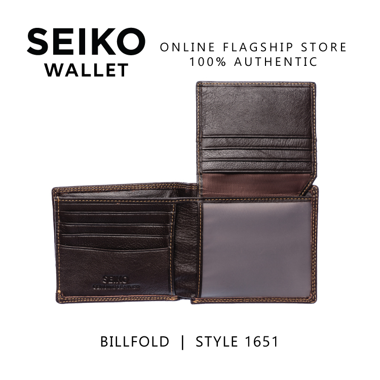 Seiko Wallet Genuine Leather Billfold (With RFID Blocker and Leather ...