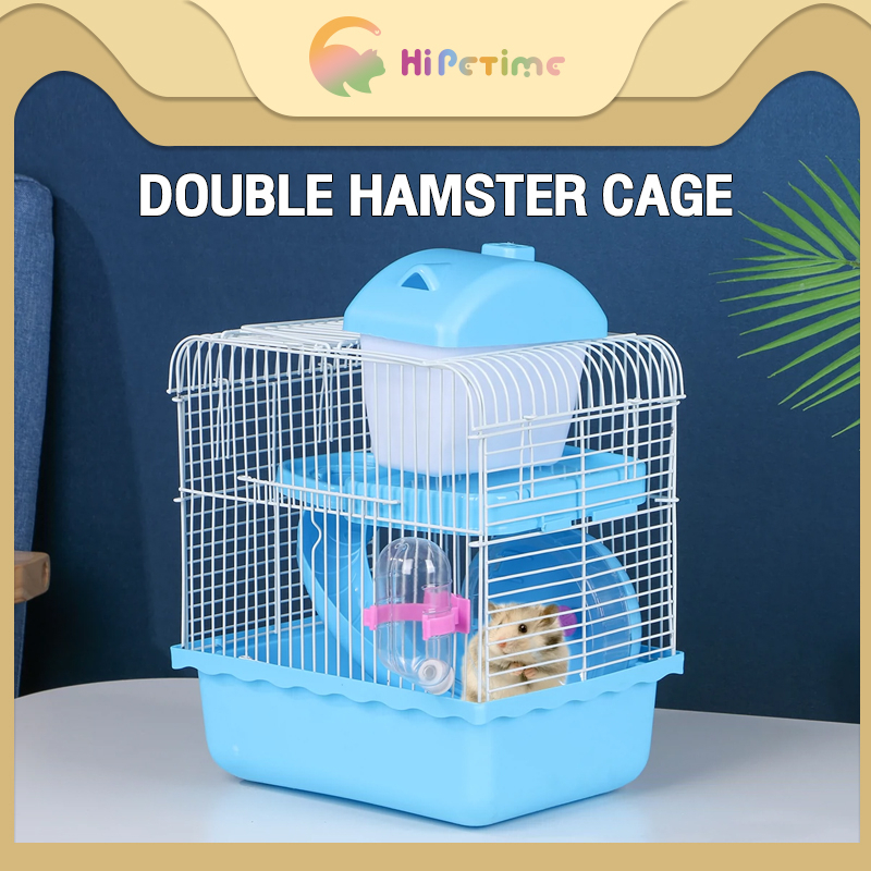 2 Floors Storey Hamster House Cage With Slides and Accessories | Shopee ...
