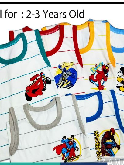 2-3 yr old White Top Year Old Boys Muscle Sando Pure Cotton Character ...