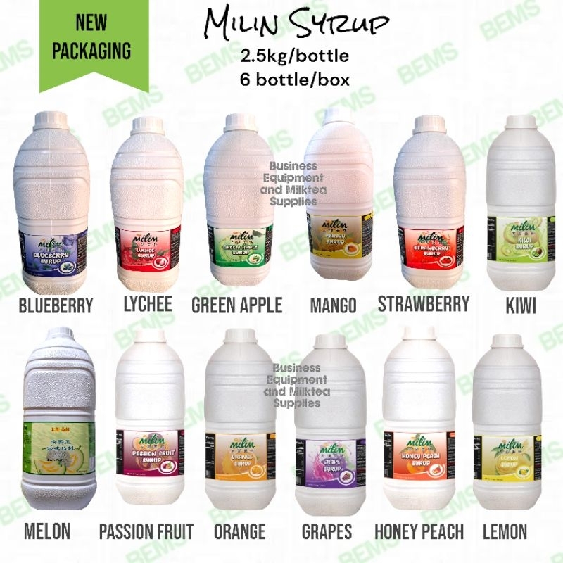 Milin Concentrated Fruit Flavored Syrup for Fruit tea Milktea or Juice ...