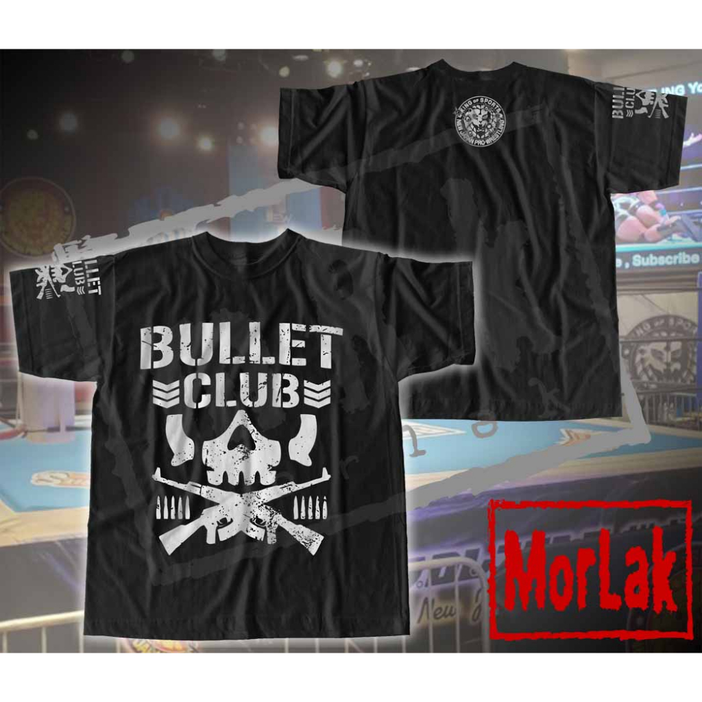 NJPW Team Bullet Club " Bullet Club Tee " Big Graphic Unisex Shirt | Shopee Philippines