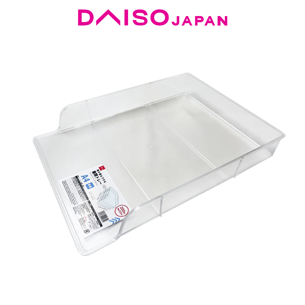 Daiso A4 Stackable Document Translucent Tray | Shopee Philippines