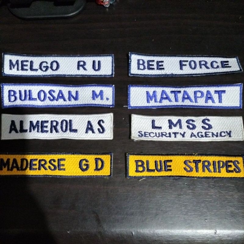 Name Cloth and Agency Name Security Guard w/Zigzag (CUSTOMIZE) | Shopee ...