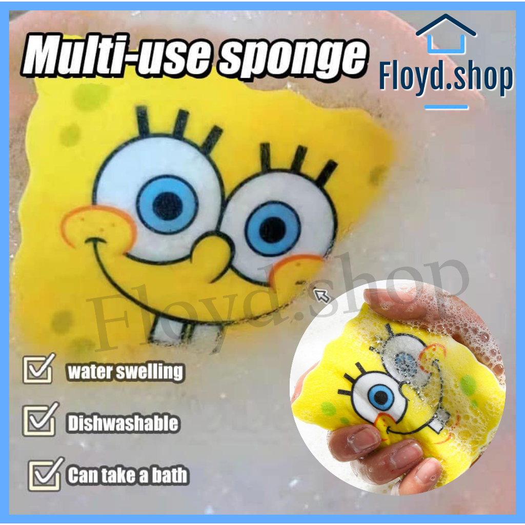 FLOYD.SHOP Dishwashing Cloth Sponges SpongeBob Shape, Double-sided ...