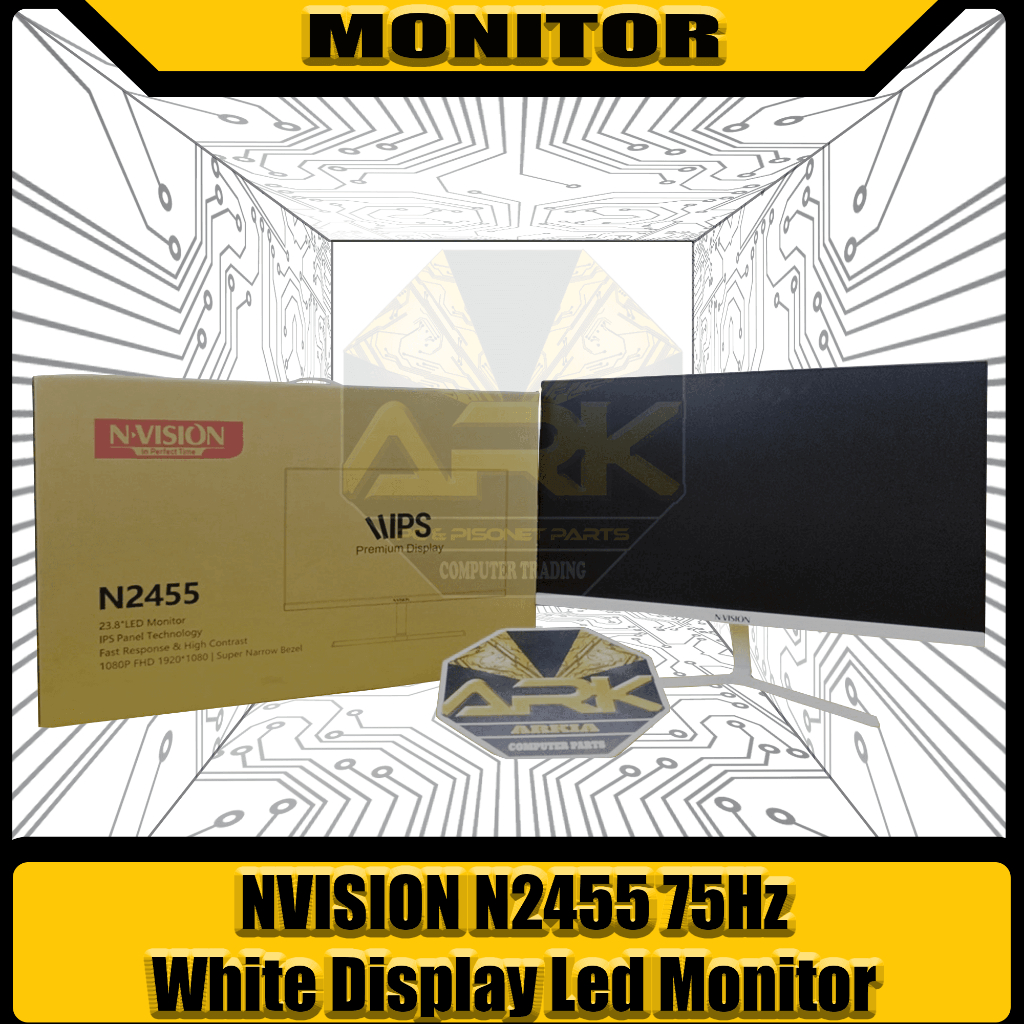 Nvision N2455 75Hz White Display Led Monitor | Shopee Philippines