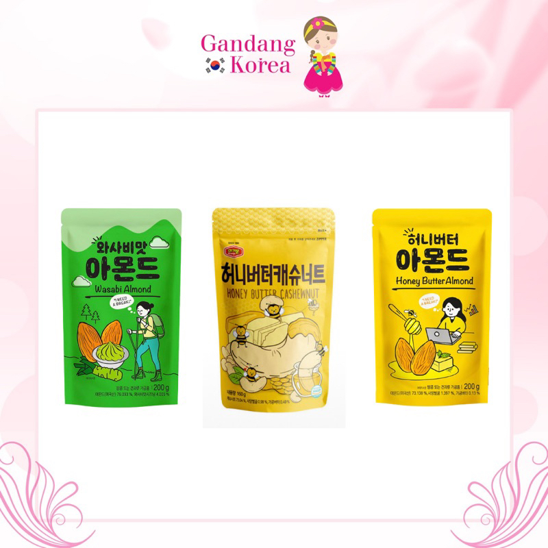 Korean Honey Butter Almonds Murgerbon Cashew Wasabi Almonds Nuts ...
