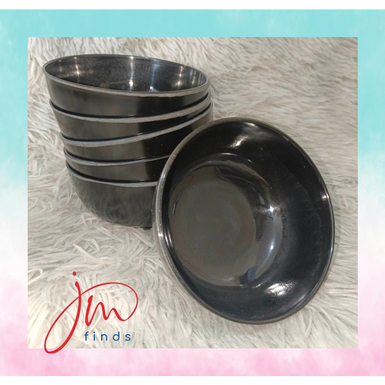 Mini Rice Bowl Melamine ware Black Series 4.5" | Shopee Philippines