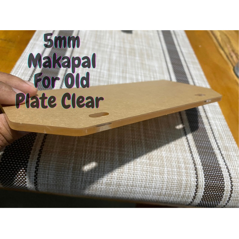 Old Plate MC Cover Acrylic Clear 5MM Makapal For Old Black Plate Only ...