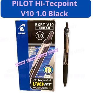 Pilot Hi-Tecpoint V10 RT 1.0 Retractable Black Ink Sign Pen / V10RT ...