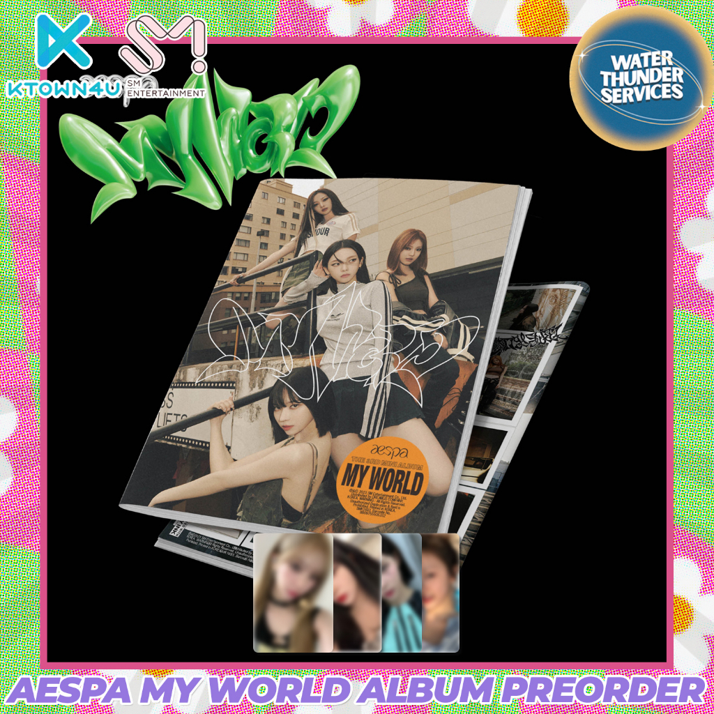 aespa - The 3rd Mini Album [MY WORLD] Intro, Poster, Tabloid, and Zine Ver with Ktown POB ...