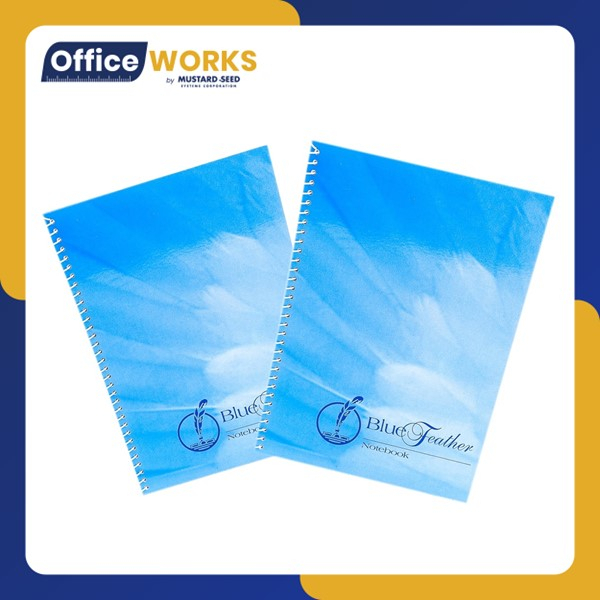 Blue Feather Padded and Spiral Notebook 80 leaves sold by piece ...