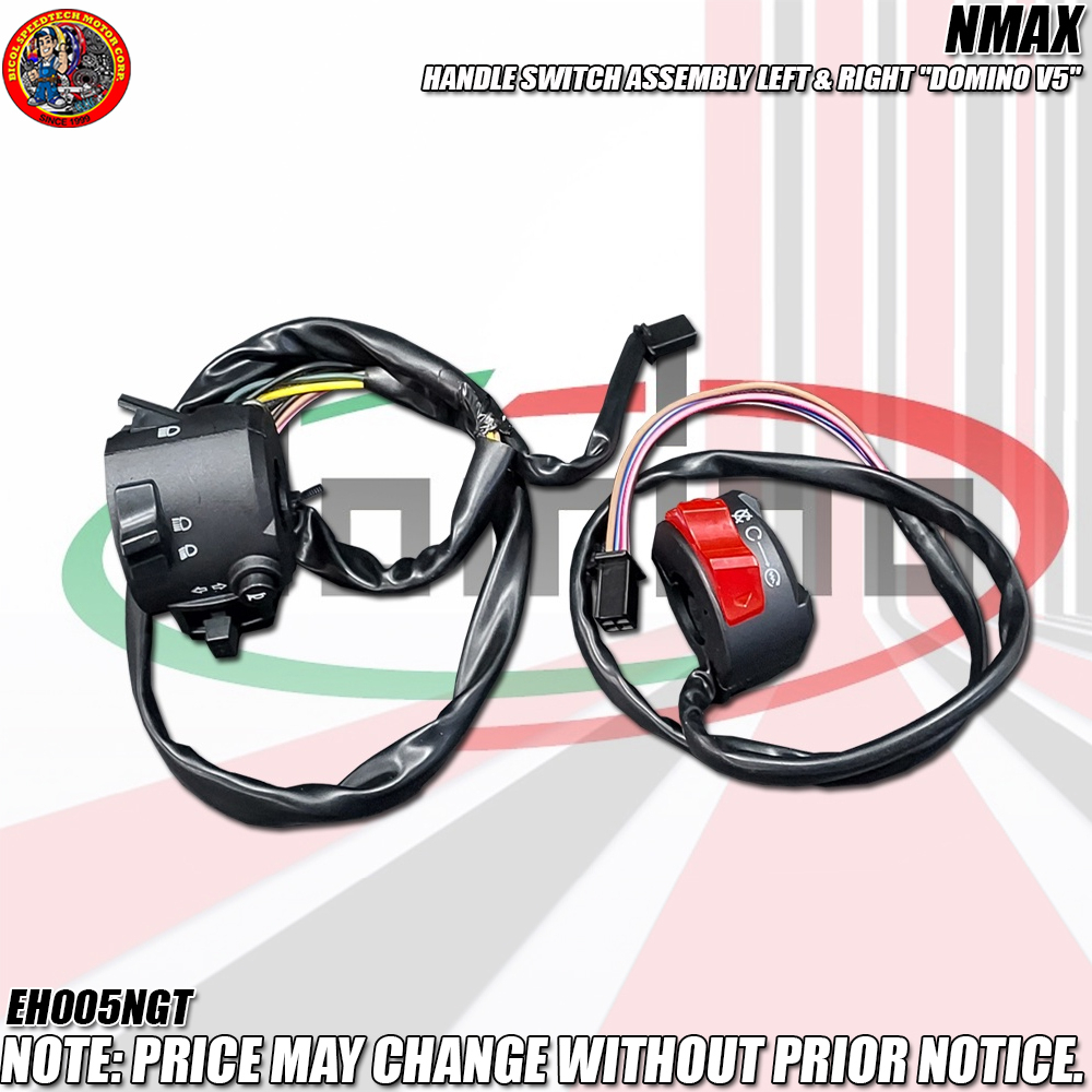 NMAX HANDLE SWITCH ASSY LEFT & RIGHT "DOMINO V5" (EH005NGT) | Shopee ...